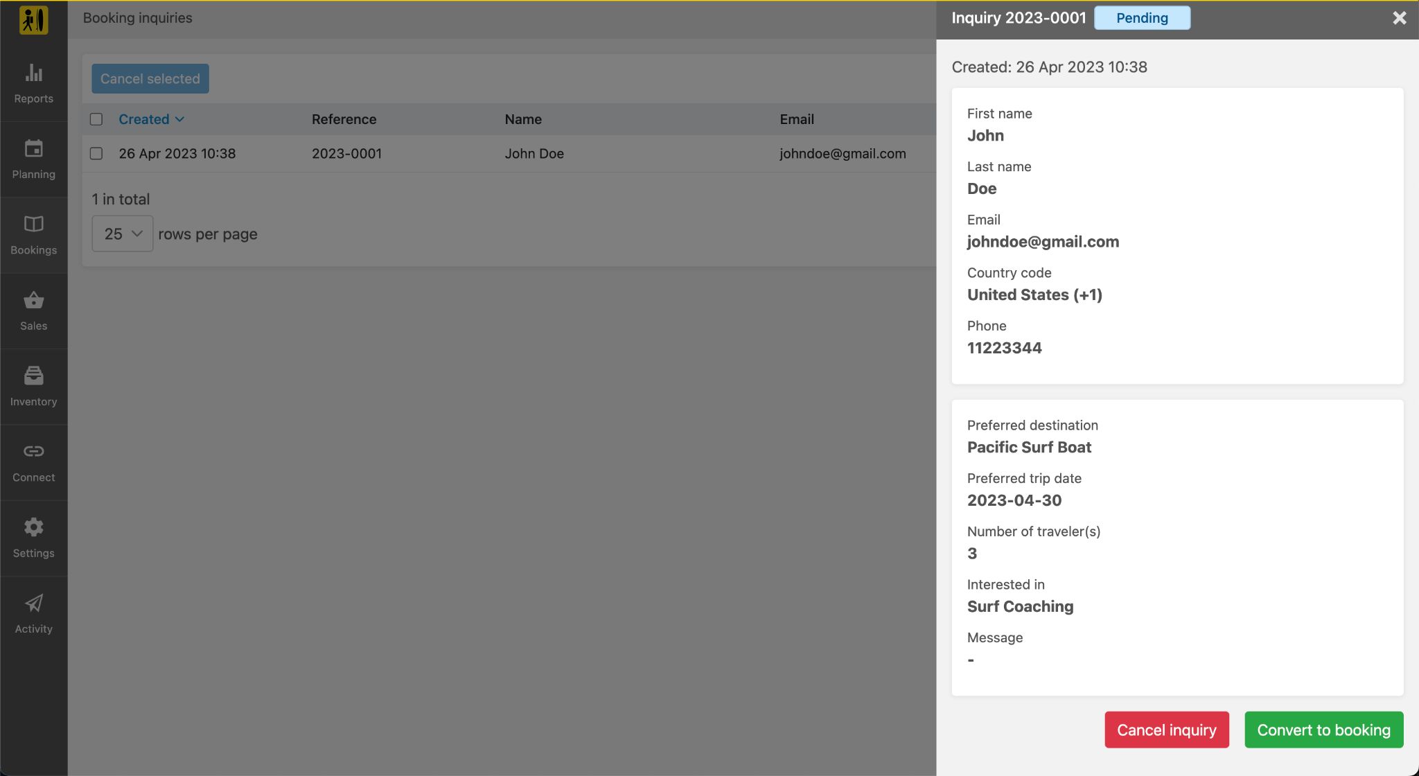 The Inquiry Form: Easily Manage and Accept Booking Inquiries